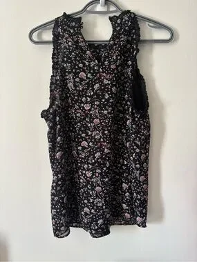 Maeve | Tops | Anthropologie Maeve Ashley Sheer Ruffle Ditsy Floral ...